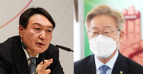 윤석열‧이재명 대선 본격 레이스 시동 반문 Vs 불평등 해소
