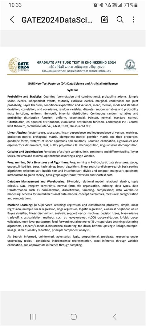 gate ds and ai syllabus r gatetard