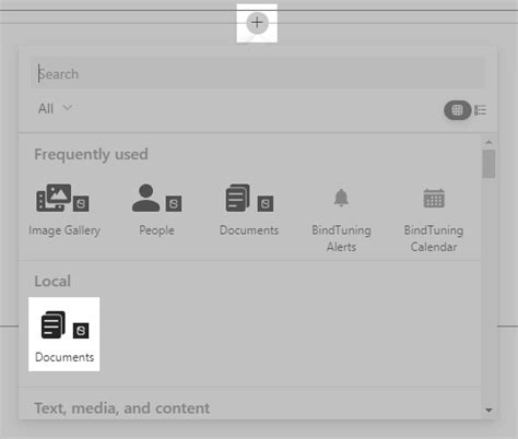 Adding To A Page Bindtuning Sharepoint Documents Web Part
