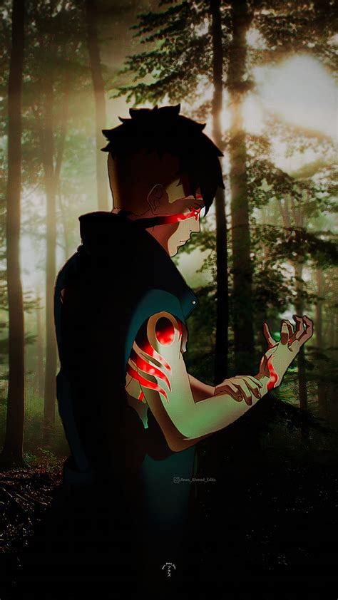 Kawaki Cabello Negro Flash Graphy Anime Anas Ahmed Edits Naruto
