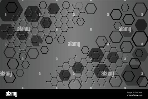 Black Technology Abstract Futuristic Background Stock Vector Image