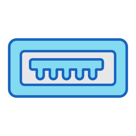 Usb Port Generic Color Lineal Color Icon
