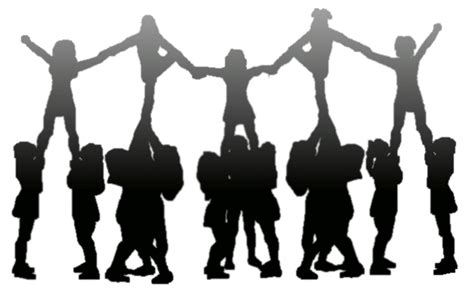 Cheerleading Stunt Silhouette Cliparts Co