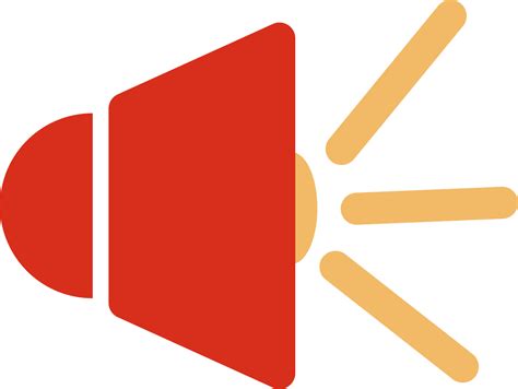 Volume Speaker Icon In Yellow And Red Color 24237164 Vector Art At Vecteezy