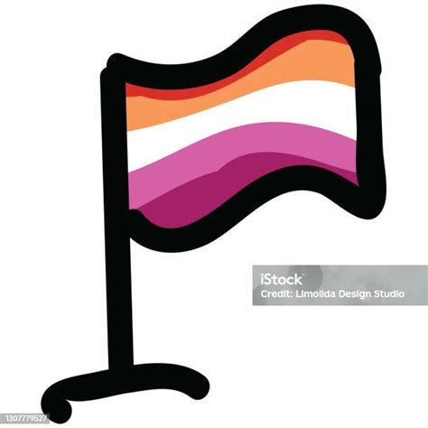 可愛的女同性戀標誌卡通向量插圖圖案手繪孤立的 Lgbtq 平移元素剪貼畫為驕傲部落格 性圖形 愛網路按鈕向量圖形及更多lgbtqia文化圖片