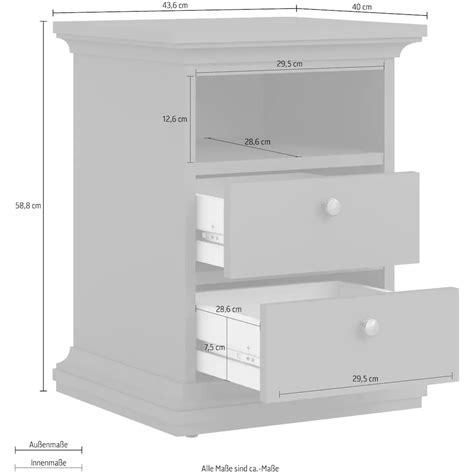 Home Affaire Nachttisch Paris Nachtkommode Nachtschrank