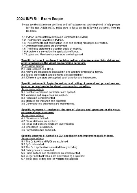 Inf Exam Scope Inf Exam Scope Please Use The