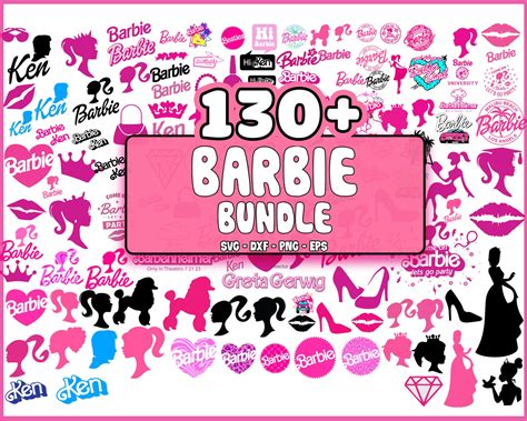 130 File Barbie Svg Bundle Barbie Png Barbie Clipcut Svg Eps Png