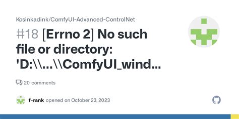 Errno 2 No Such File Or Directory Dcomfyuiwindowsportable