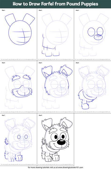 How To Draw Farfel From Pound Puppies Pound Puppies Step By Step