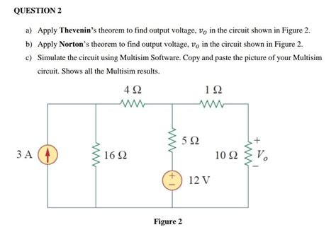 solved a apply thevenin s theorem to find output voltage