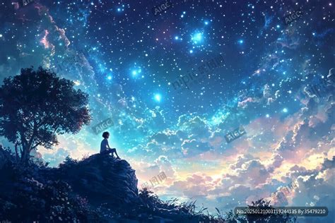 Ai创作图电脑壁纸美图 意境图片星月山川挂图 流星雨壁纸 唯美星雨 4k壁纸 新海诚动漫风 满天繁星主题 新海诚动漫风格 梦幻图片大全 仰望星河的人 星辰大海男孩背影 Uhd壁纸 唯美流星雨