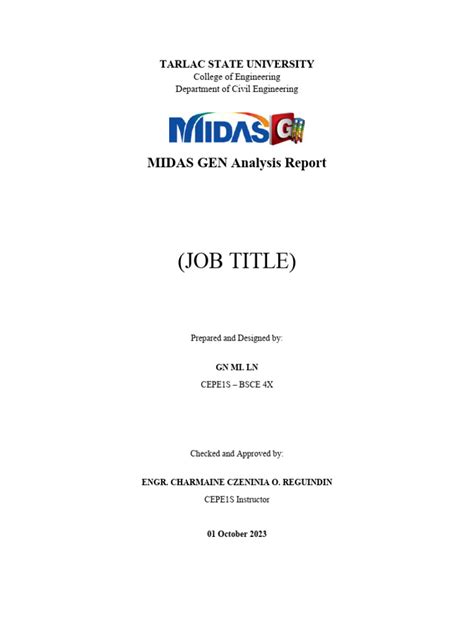 Cepes Midas Gen Analysis Report Template Pdf