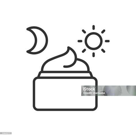 낮과 밤에 사용할 수 있는 크림 선형 아이콘 태양과 달 편집 가능한 획이 있는 선 낮에 대한 스톡 벡터 아트 및 기타 이미지