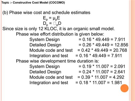 Cost Estimation Using Cocomo Model Pptx Computing Technology And Computing
