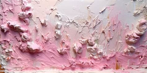 Generative Ai Vintage Broken Pink Wall With Impasto Brush Strokes