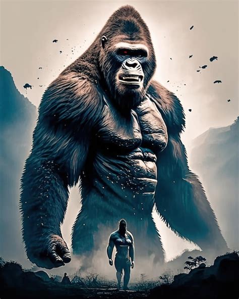 Premium Ai Image Majestic Gorilla Monkey