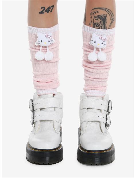 Hello Kitty Pink Pom Leg Warmers Hot Topic