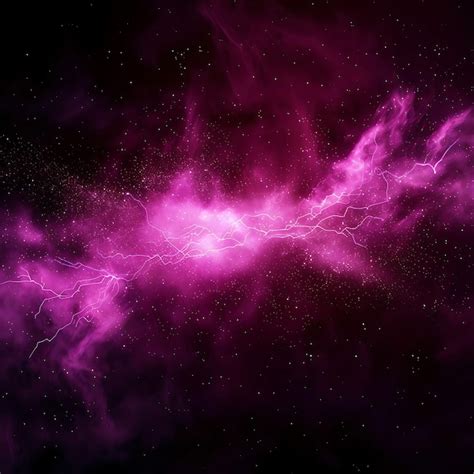 Premium Photo Magenta Dust Lightning Effect With Electric Bolts And