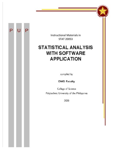 Stat 20053 Statistical Analysis With Software Application Pdf Pdf Statistics Level Of
