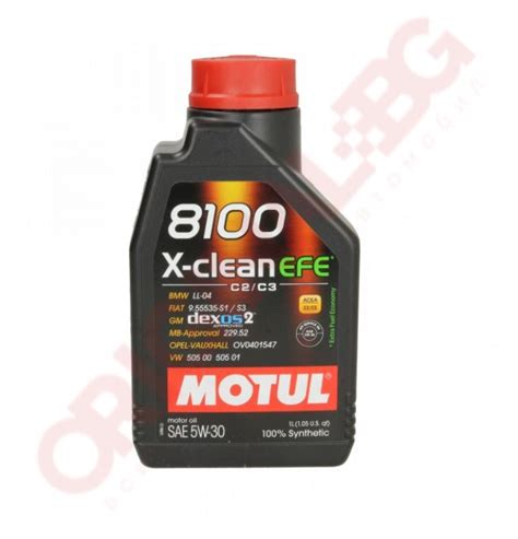 Моторно масло【 Motul 8100 X-Clean+ 5W-30 1L 】 | Original.bg