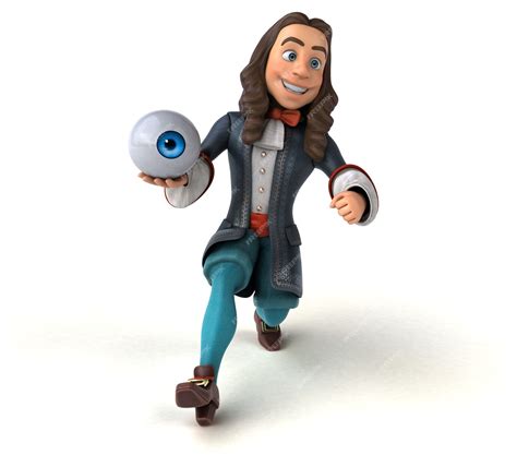 3d Иллюстрация мультяшного человека в костюме исторического барокко Бесплатно Фото