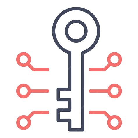 Premium Vector Key Encryption Vector Illustration Style