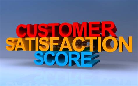 Customer Satisfaction Score On Blue Stock Illustration Illustration