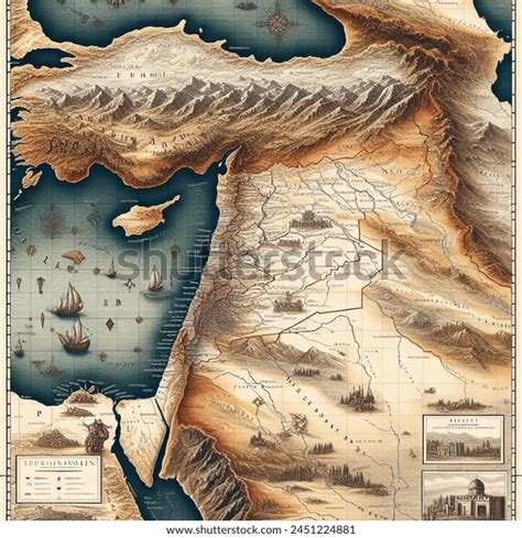 Old Levant Map Photos Images And Pictures Shutterstock