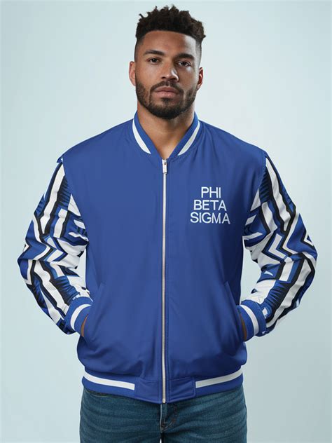 Phi Beta Sigma African Geometric Bomber Jacket Divine Nine Designs