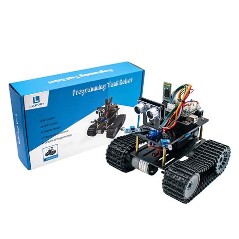 new lafvin mini tank robot smart robot car kit for arduino robot educ
