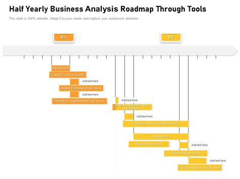 Half Yearly Business Analysis Roadmap Through Tools Diagrams