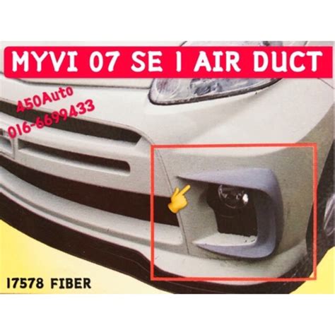MYVI SE 1 SE1 07 AIR DUCT COVER FOG LAMP SPORT LIGHT DIFFUSER LIP SKIRT DEPAN DEPAN 大包围