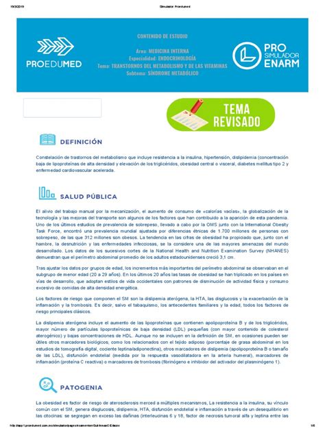 Sindrome Metabolico Pdf Obesidad Síndrome Metabólico