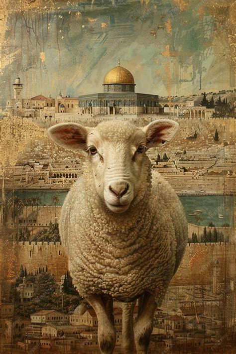Premium Photo A Minimalist Portrayal Of The Passover Lamb