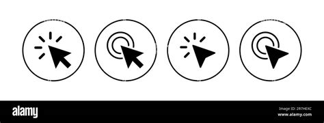 click icon set pointer arrow icon cursor icon vector stock vector
