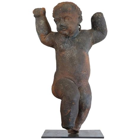 18th Century Italian Terracotta Putto Rococo Architectural Putti Art