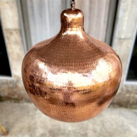 Antique Copper Pendant Light Fixture Unique Vintage Hanging Lamp