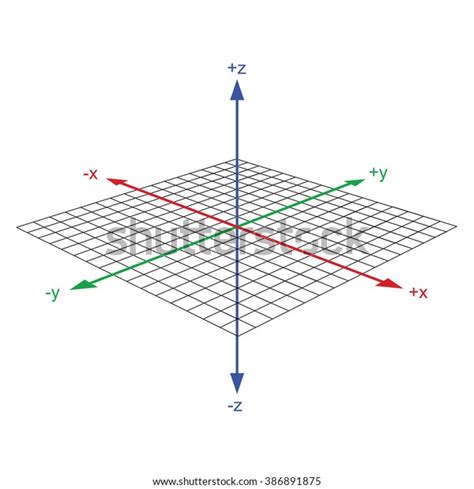 3d Coordinate Axis Vector 스톡 벡터 로열티 프리 386891875 Shutterstock