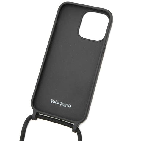 Palm Angels Mens Classic Logo Iphone Max Case In Black Palm Angels