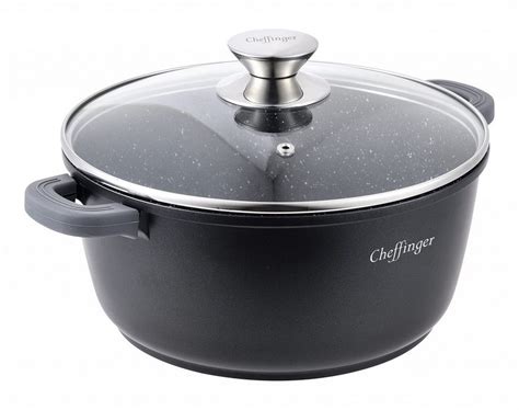 Cheffinger Kochtopf Xxl Kochtopf Topf Kasserolle Glasdeckel Aluguss