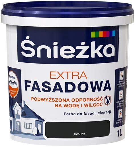 Śnieżka Extra Fasadowa farba do elewacji czarna 1l 91020940 Cena