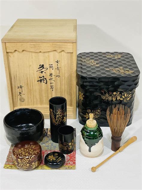 玄々斎好写 峰春作 一閑塗 春秋七草 茶箱 美品 共箱 茶道具 送料込 出産祝いなども豊富 Swimmainjp