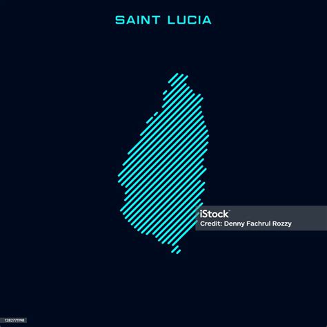 세인트 루시아 벡터 스톡 일러스트 디자인 템플릿의 줄무늬지도 0명에 대한 스톡 벡터 아트 및 기타 이미지 0명 관광 광고 Istock