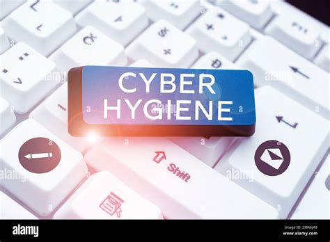 Hand Writing Sign Cyber Hygiene Conceptual Photo Steps That Computer