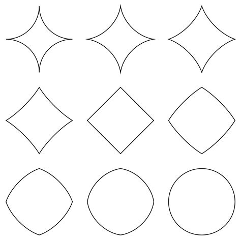 Premium Vector Set Geometric Shapes Transition From Star To Circle And Square Vector Geometric