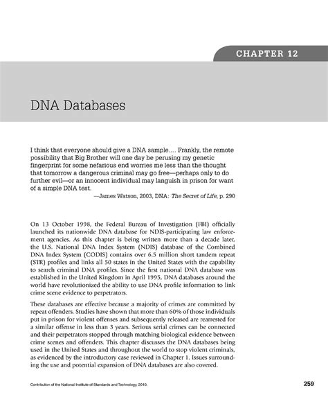 Dna Databases The Us National Dna Index System Database Of The