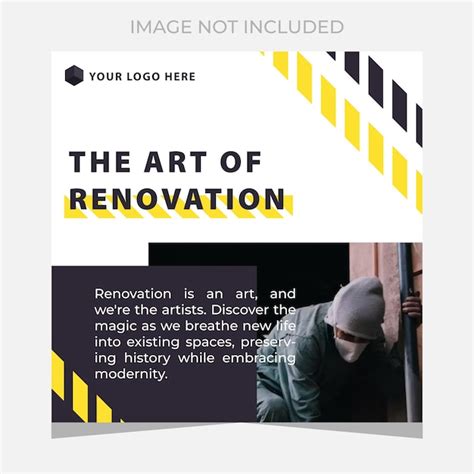 Premium Vector Abstract Construction Social Media Post