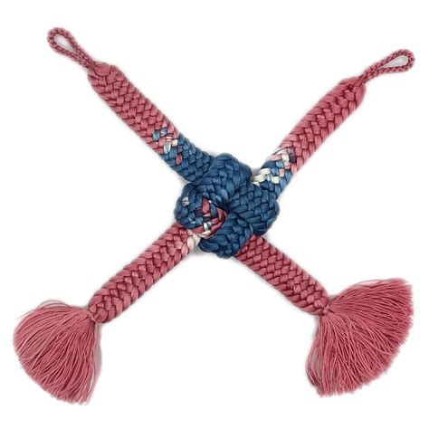 Haori Himo Pink Blue White Kimono Kitsune