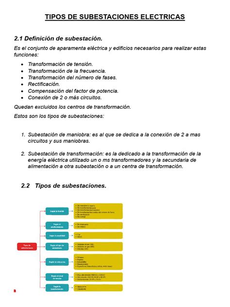 Tipos De Subestaciones Electricas Pdf Ingenieria Eléctrica